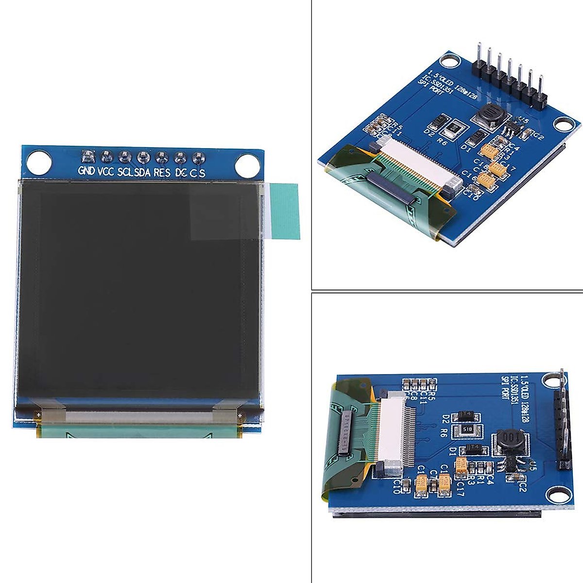 1.5 Inch OLED Display Module, Colour OLED Display, OLED Color Display Module 128 * 128 SSD135 Serial Peripheral Interface