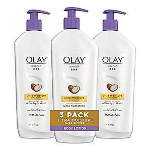 Body Lotion by Olay, Quench Ultra Moisture with Shea Butter, 11.8 fl oz (Pack of 3)