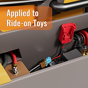 RVBOATPAT Battery Adapter 18V for Milwaukee M18 Power Wheels Adapter with Wire Harness Connector Compatible with Peg-Perego Children's Riding Toys