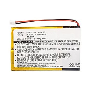 MPF Products 2500mAh HLT71BAT, PL90329, CP-HLT71 Battery Replacement Compatible with Haier HERLT71, HLT71, 805-01-NL Digital Prism ATSC-710, A1710130, TVS3970A LCD TV