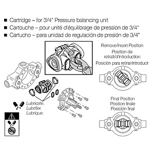 KOHLER GENUINE PART GP1144925 CARTRIDGE FOR HIGHFLOW 3/4" PRESSURE BALANCE VALVE