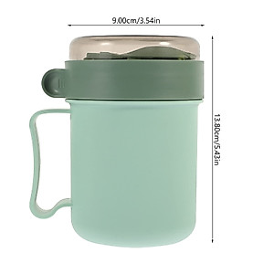 DOITOOL Microwave Soup Bowl with Lid - 34oz Soup Mug Soup Containers with Spoon - Reusable To Go Containers Soup Bowls with Handles for Crunch, Soups, Noodles, Hot Cereal, Hot Coffe and More