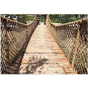 Child Climbing Safety Net Heavy Duty Hemp Rope Cargo Net Playground Railing Protective Net Outdoor Treehouse Kids Swing Rope Netting Hammock Fence Decoration (Size : 1 * 2m(3 * 7ft))