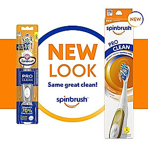 Spinbrush PRO CLEAN Refill, Medium Bristles, Includes 2 Replacement Heads for Battery Powered Toothbrushes