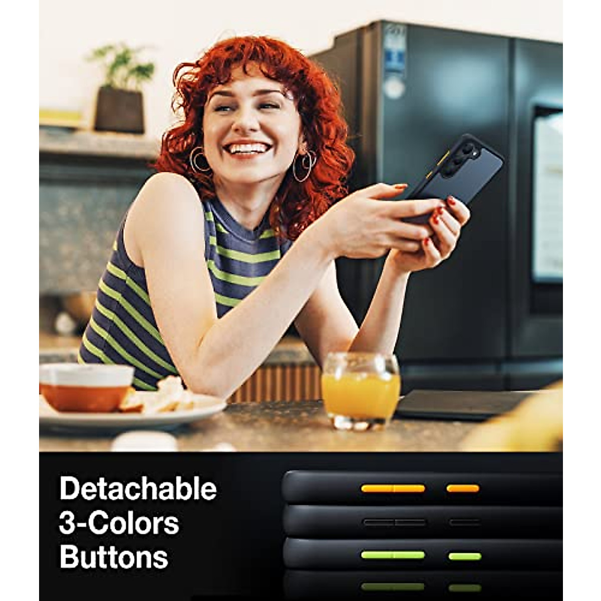 TORRAS Shockproof for Samsung Galaxy S23 Plus Case, (Military Grade Drop Tested) Translucent Slim Protective Matte Hard Back Cover Phone Case for Samsung S23 Plus Case 5G Guardian,Black