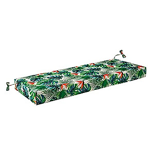 Millsilo Outdoor/Indoor Bench Cushion 36"x14"x4", Waterproof Patio Bench Cushion Furniture, Non-Slip Bay Window Seat Cushion, Durable Bench Pad, Swing Cushion, Garden Long Chair Cushion Leaf