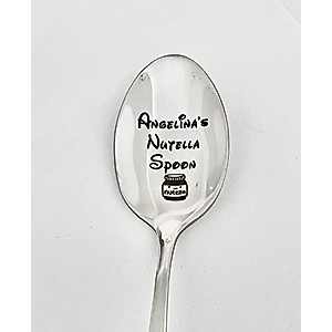 Custom Engraved kids name Nutella spoon Dinnerware Utensil Party Gift