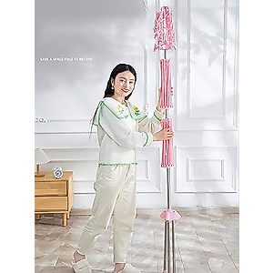 GAENZA Clothes Drying Rack Foldable Clothes Drying Rack Floor Type Adjustable Height Coat Drying Hanger Clothes Hanger Floor Folding Multi-Functional Balcony Clothes Pole Hanger Diaper Rack