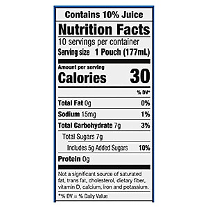 Capri Sun Strawberry Kiwi Naturally Flavored Kids Juice Drink Blend (10 ct Box, 6 fl oz Pouches)