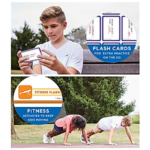 Summer Bridge Activities 7th to 8th Grade Workbook, Math, Reading Comprehension, Writing, Science, Social Studies, Fitness Summer Learning Activities, 8th Grade Workbooks All Subjects With Flash Cards