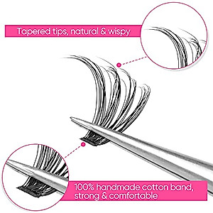 Individual Lashes 240 pcs Lash Clusters D Curl 30D 40D 0.07 11-16mm Mixed Length Clusters Lashes DIY Eyelash Extensions Kit at Home by EYDEVRO(30D 40D-0.07D,11-16MIX), 1.0 Count
