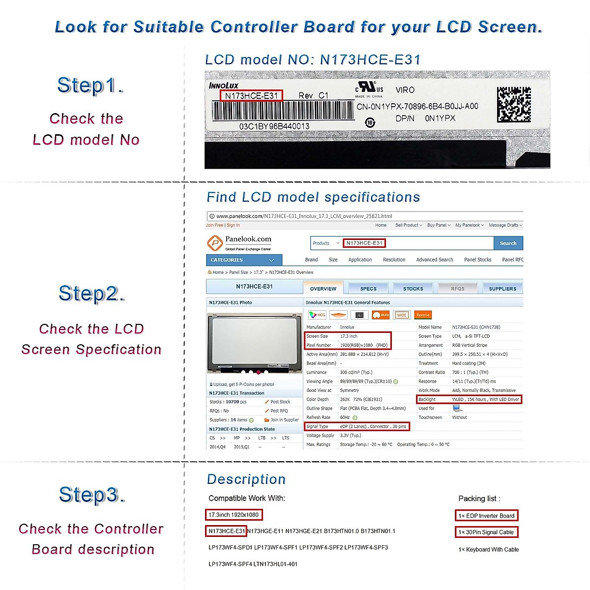 HDMI+VGA+DVI+Audio Input LCD Controller Board For LP156WF6 SP 11.6" 13.3" 14" 15.6" 17.3" 1920x1080 30Pins edp LCD Screen