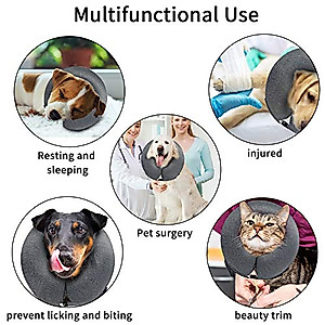 WONDAY Soft Dog Cone for Large Dogs, Inflatable Dog Cone Alternative After Surgery, Cone for Dogs After Surgery for Wound Healing and Prevent from Biting or Scratching