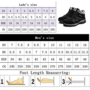 Fleekcomfy Snowy Leather Ankle Boots, Winter Thermal Thickening Hiking Boots, High Top Thick Bottom Non-Slip Shoes (Grey Blue, adult, men, numeric_13, numeric, us_footwear_size_system, medium)