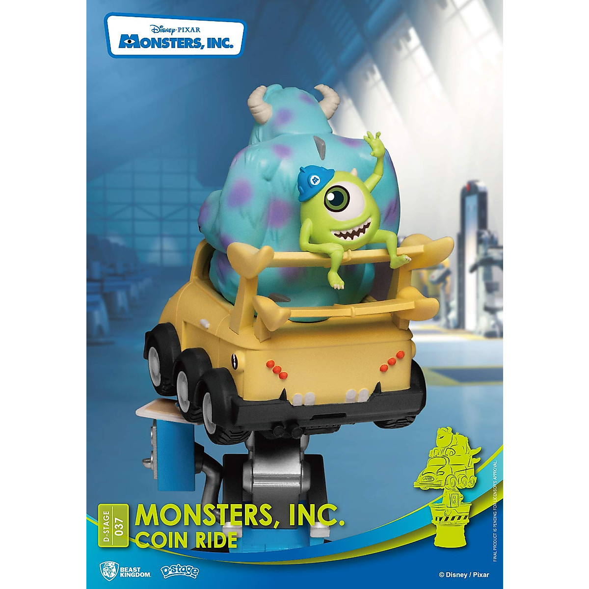 Beast Kingdom Coin Ride: Monsters Inc. DS-037 D-Stage Statue, Multicolor, 6 inches