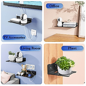Invisible Floating Bookshelves Wall Mounted, Heavy-Duty Book Organizers, Metal Shelves Storage Book Organizers, Floating Book Shelf Wall Ledge Shelves for Home Office Classroom Library 4-Pack Large