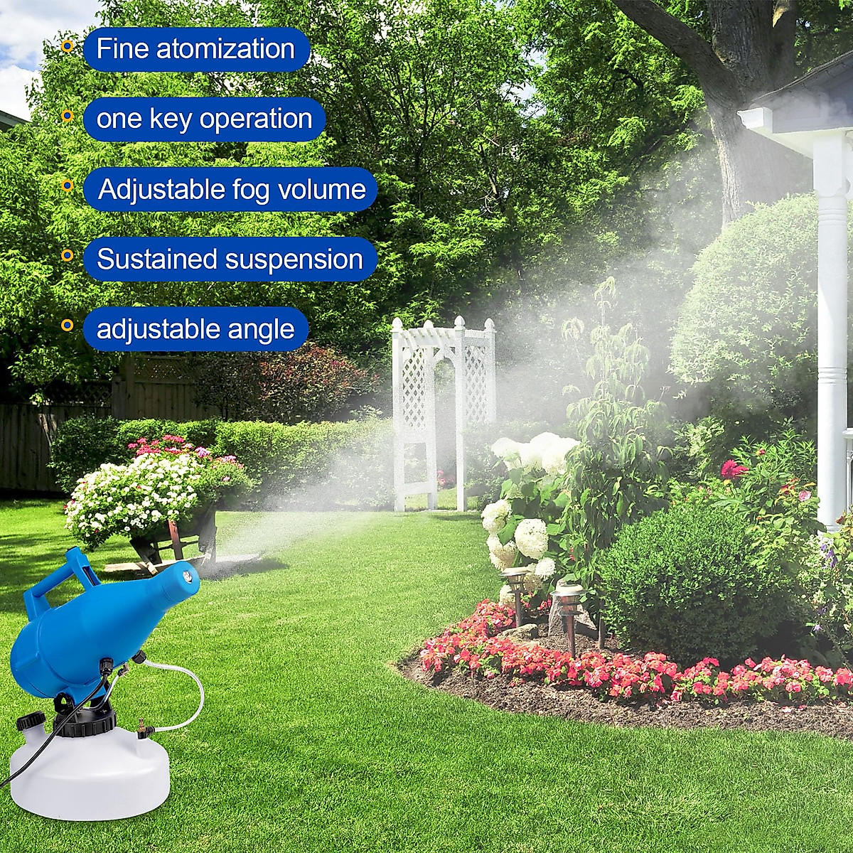 2 Pcs 4.5L (1.2 Gallon) Electric ULV Portable Fogger Sprayer Machine Capacity Fogger Machine Mist Cold Fogger Spraying Distance 30 ft for Home School Yard