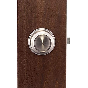 Copper Creek CK2020SS Colonial Door Knob, Passage Function, 1 Pack, Satin Stainless & Prime-Line E 2457 Satin Nickel, Dead Latch Door Strike (2 Pack)