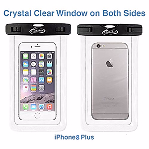 AiRunTech Waterproof Case, Waterproof Cell Phone Dry Bag Compatible for iPhone 14/13/12/12 Pro Max/11/11 Pro/SE/Xs Max/XR/8P/7 Galaxy up to 7.0", Phone Pouch for Beach Kayaking Travel (2 Pack)