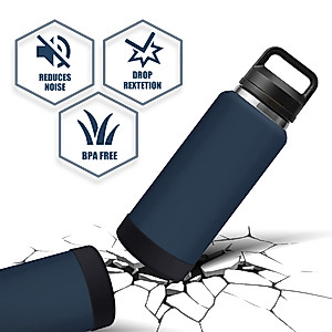 VIKIZUES Water Bottle Boot, Compatible with YETI Water Bottles, Accessory Silicone Water Bottle Protector, Anti-Slip Silicone for YETI Boot, Protective Bottom Sleeve Cover