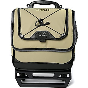 Arctic Zone Titan Deep Freeze Wheeled Cooler - 60 Can Rolling Cooler - Moss Green - Cooler with Deep Freeze Insulation and Detachable All-Terrain Cart with Wheels