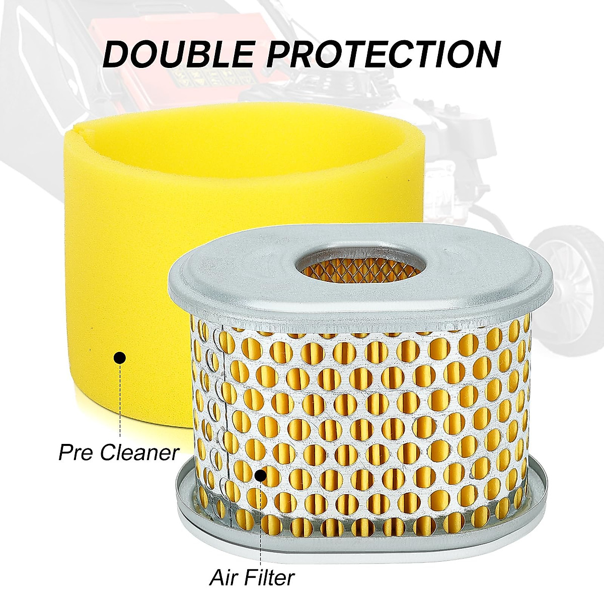 Savior 2 Pack GX160 Air Filter for Honda GX 160 GX200 GX140 5 HP 5.5 HP 6 6.5 HP Engine Air Cleaner Replace Honda 17210-ZE1-505 17210-ZE1-820 17210-ZE1-517 with Spark Plug