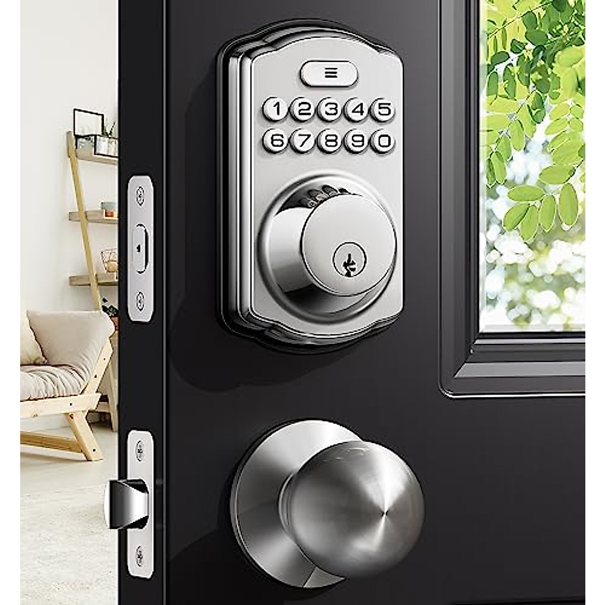 Veise KS02D and KS01C Door Lock with Handle Set Bundle