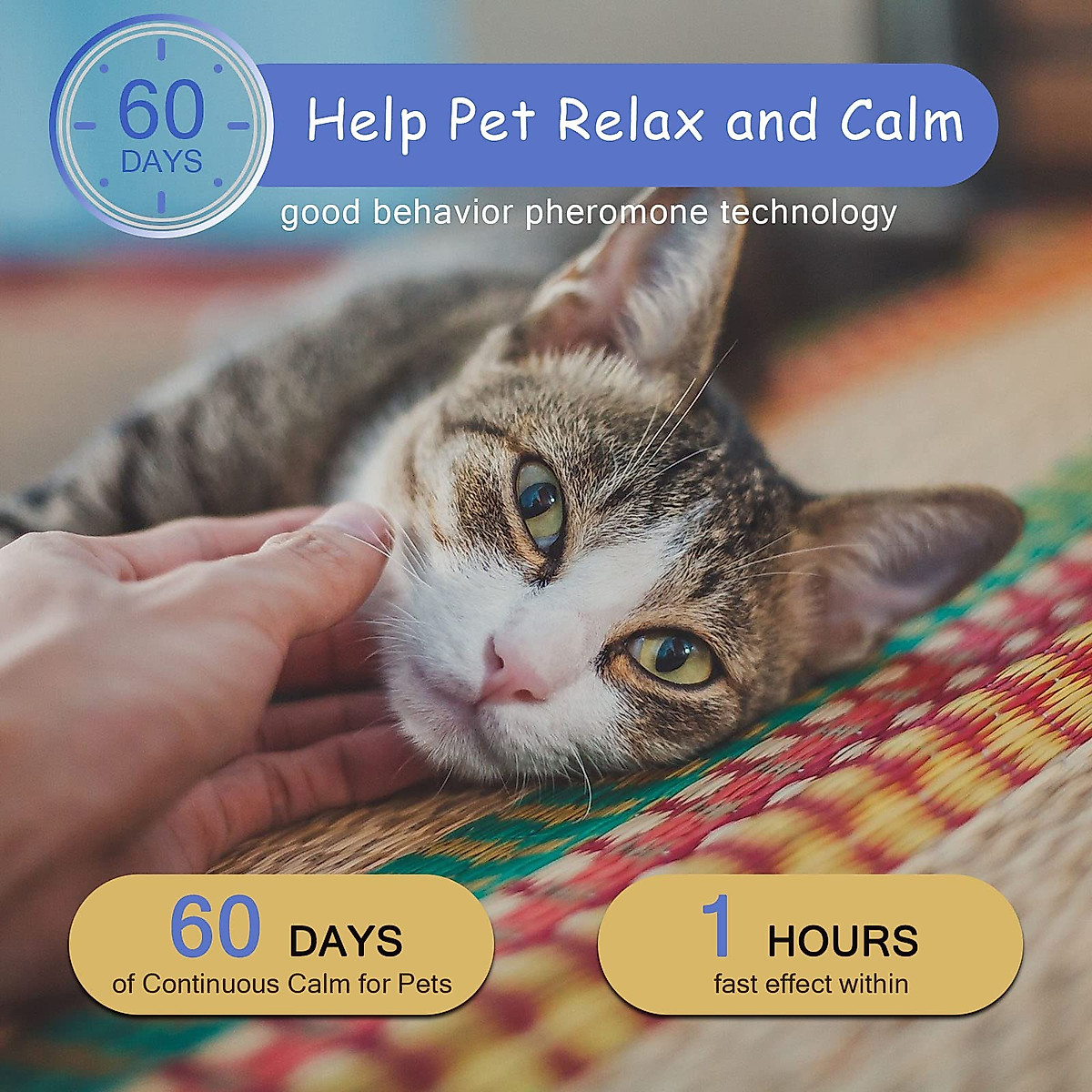 2 Pack Cat Calming Collar for Cats Pheromone Collar Efficient Relieve Reduce Anxiety Stress Pheromones, Calm Relaxing Comfortable Collars, Adjustable Breakaway Design (Purple)