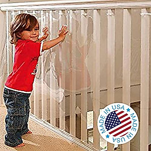 Kidkusion Clear View Outdoor Railguard, 15 Feet Long