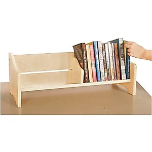 Guidecraft Tabletop Book Browser - Natural, Bookshelf For Kids, Home Office and School Furniture, Book Organizer