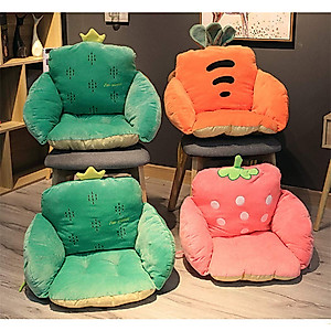 WUYU Cushion Tummy Time & Seated Support on Office Plush Vegetable Sofa Animal Sitting Comfortable Fruit Chairs Lazy Butt (Strawberry)