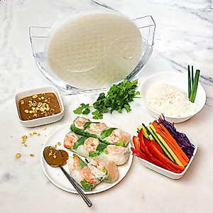 Aihmilcl Rice Paper Water Bowl Holder,Summer Roll Water Bowl Rice Paper Wrappers for Spring Rolls 10.62" One Pack(Rice Paper Not Included)