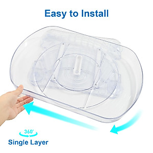 SAMTURUI Lazy Susan Turntable Organizer for Fridge, 360° Rotating, Lazy Susan Spice Storage for Cabinet, Refrigerator, Pantry, Kitchen, Table, Bathroom, Countertop