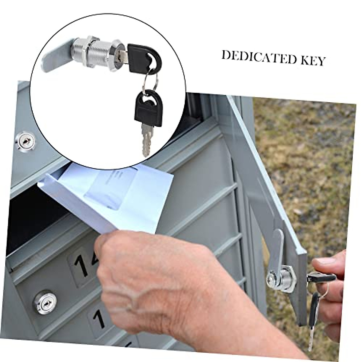 TOVINANNA 10pcs Mailbox Cam Lock Mailbox Lock Cupboard Lock Desk Lock Stainless Steel Cabinet Wardrobe Cabinet Home Door Locks Desk Push Lock Furniture Zinc Alloy with Key Mortise Lock