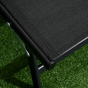 Outsunny Chaise Lounge Outdoor, 2 Piece Lounge Chair with Wheels, Tanning Chair with 5 Adjustable Positions for Patio, Beach, Yard, Pool, Black