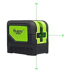 Huepar 3 - Point Laser, Self-leveling Green Beam Laser Level with Plumb Spots for Soldering and Points Reference Positioning, 197ft Working Range, Floor Stand and Magnetic Bracket Included- 9300G