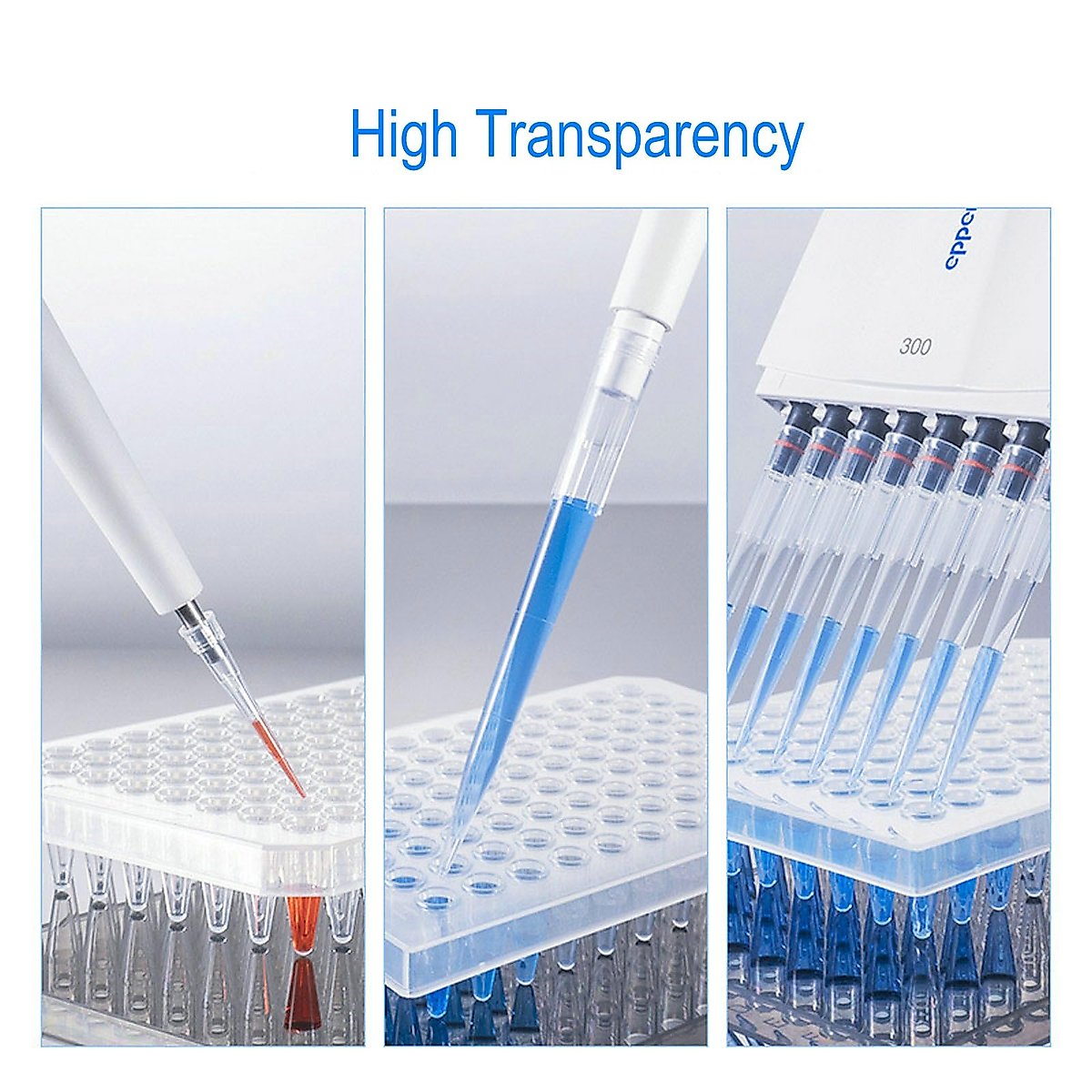 1000ul Pipette Tips - Universal Pipette Tips，with Box RNase/DNase Free & Pyrogen Safe, 96 Tips/Rack Pk x 10 Racks (960 Tips)