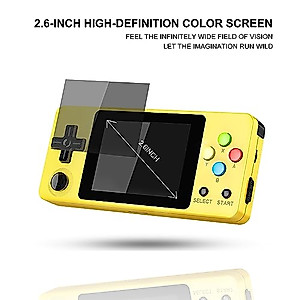 Wireless Retro Game Console Handheld Game Console 2.7 inch IPS Retro Games Consoles Classic Emulator Hand-held Gaming Console Linux Video Games System-Yellow