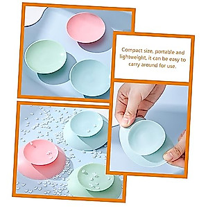 DOITOOL 3pcs Silicone Suction Plate Double Sided Suction Cups Silicone Utensil Rest Sucker Pads for Plate Silicone Grip Dish Suction Cup Plates Plate Bowl Fixing Pad Suction Pads