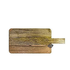Wood Cutting Board for Kitchen Butcher Block, Meat, Cheese Vegetables, Fruits,with Grip Handle