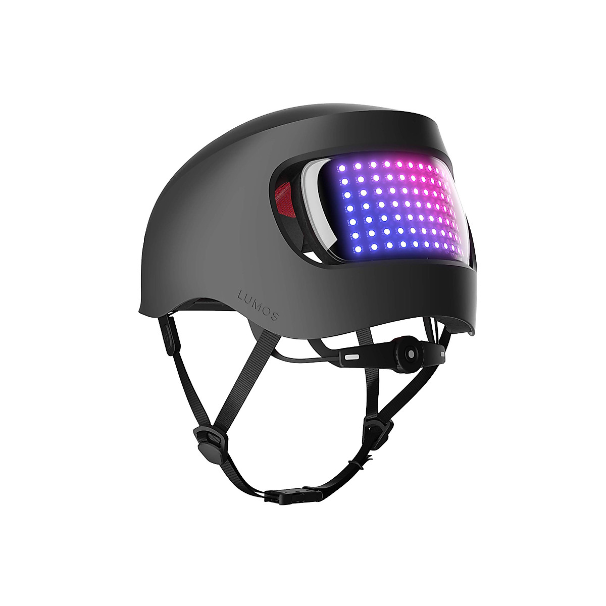 Lumos Matrix Smart Bike Helmet | Animated LED Display | Front and Back Turn Signals| Skateboard, Scooter, Road Bicycle Helmet for Adults: Men, Women (Without MIPS)