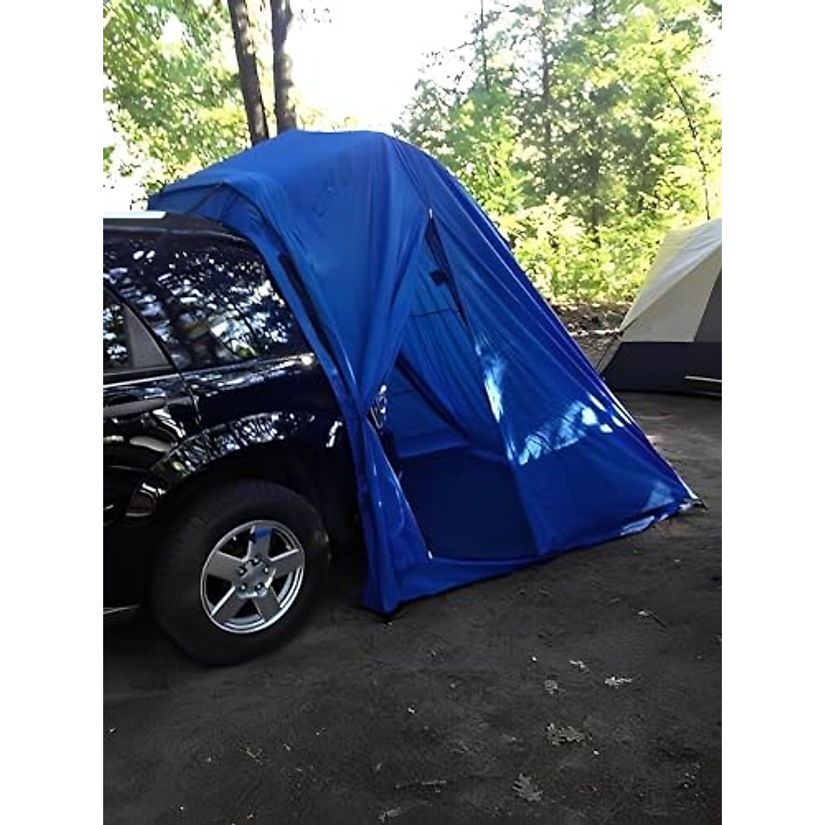 aomxay SUV Tent for Camping and Hiking, Lightweight with Rainfly and Tent Stakes, 6' x 6.5' Universal Tailgate Tent for Cars, SUVs, Trucks, Hatchbacks
