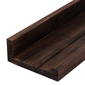 AZSKY 36 Inch Wall Mounted Floating Shelves for Home Decoration,Picture Display Wall Ledge Shelf for Bedrooms,Office,Living Room, Kitchen, Deep Walnut Wood Wall Shelf,3 Same Sizes