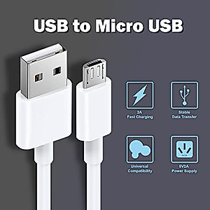 ANLINK 2 Pack 16.4ft 5M Power Extension Cable for Wyze Cam,YI Camera, Nest Cam, Blink, Netvue, Kasa Cam,USB to Micro USB Extension Charging and Data Sync Cord for Home Security Camera and More