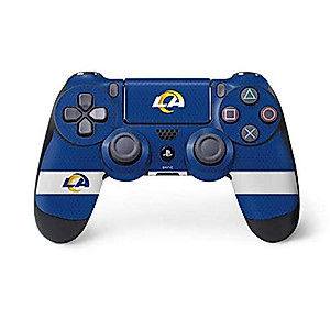 Skinit Decal Gaming Skin Compatible with PS4 Controller - Officially Licensed NFL Los Angeles Rams Zone Block Design