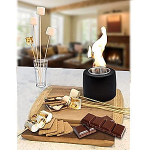 SNHPDH Tabletop Fire Pit, Indoor Mini Fire Pit Outdoor Portable Ethanol Fire Bowl, for Balcony Patio Personal Fireplace