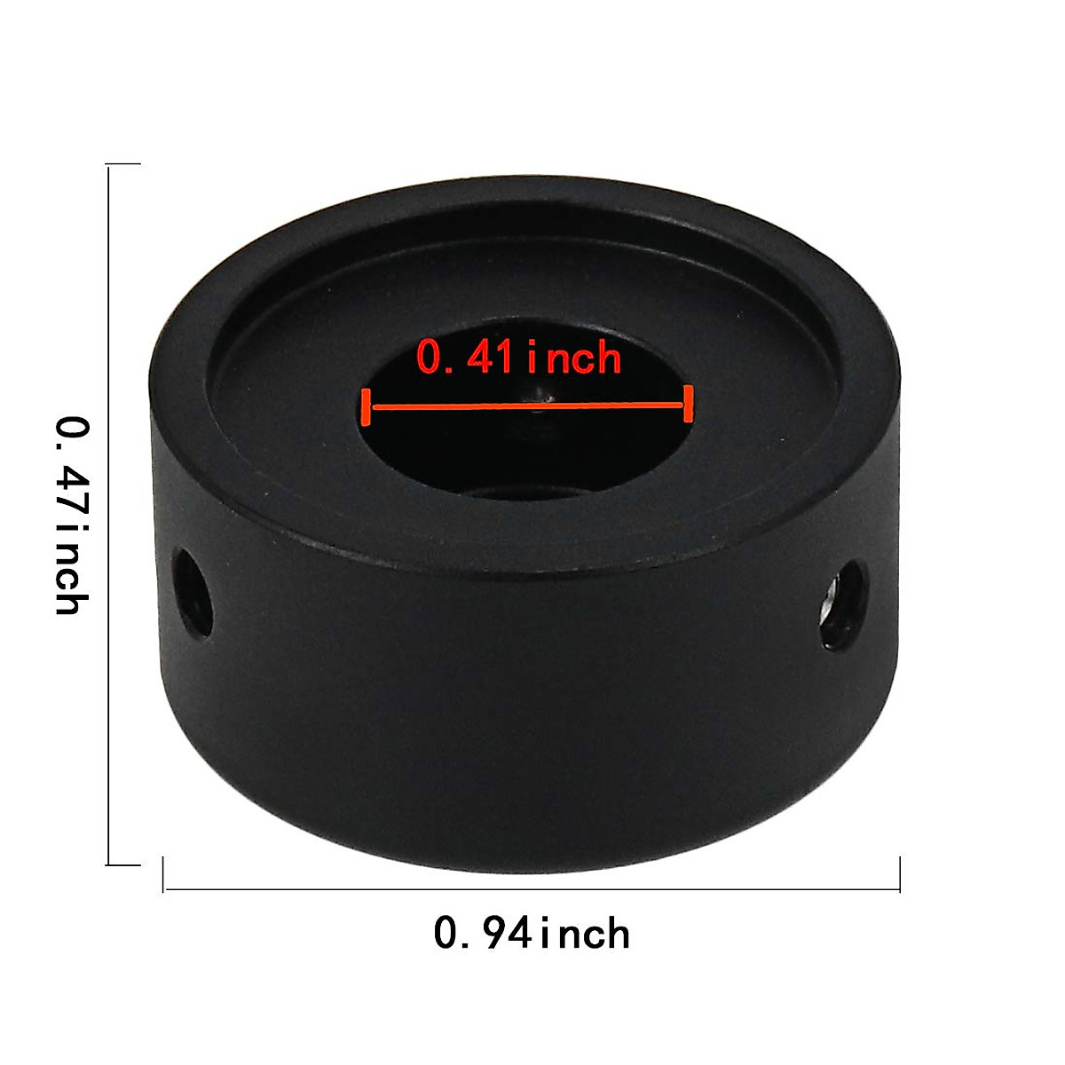 Bitray Guitar Effect Footswitch Topper Aluminium Alloy Pedal Caps with Wrench Black - 2PCS