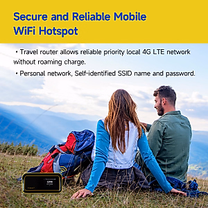 Portable WiFi Hotspot for Travel Mobile Wi-Fi Router Worldwide High Speed Wi-Fi No SIM Card Needed, Local and International Router (15GB US Data, Valid for 30 Days)