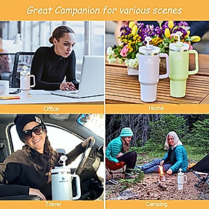 Spill Stopper Set for Stanley Cup 1.0 40oz / 30oz, 6pcs Silicone Leak Proof Straw Stopper Plug for Stanley Tumbler with Handle, With 2 Straw Cover Cap, 2 Lid Leak Stopper, 2 Anti Spill Stopper