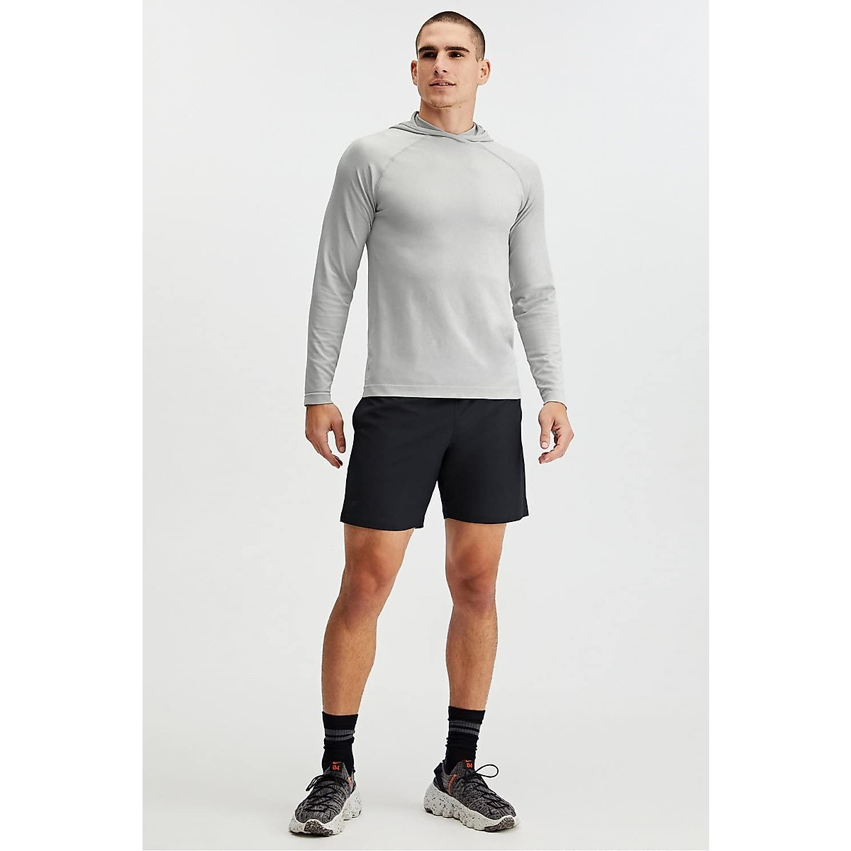 Fabletics Men's The Fundamental Short, Workout, Running, Training, Gym, Yoga, Ultra Lightweight, Athletic, 9" Inseam, M, Black